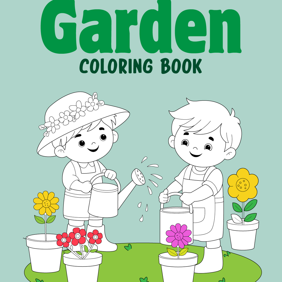 Garden Coloring Book – Printable PDF with Flowers & Plants