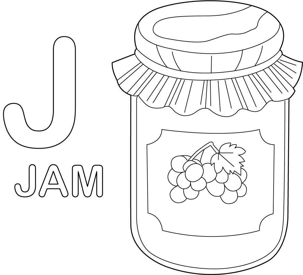 Alphabet J Coloring Page – Free Printable PDF for Kids Fun