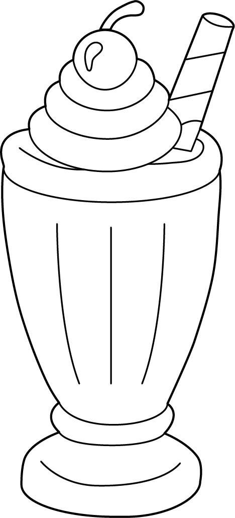 Milkshake Colouring Page for Kids | Free Colouring Book for Children ...