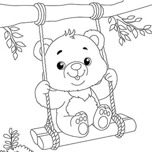 bear in den coloring pages