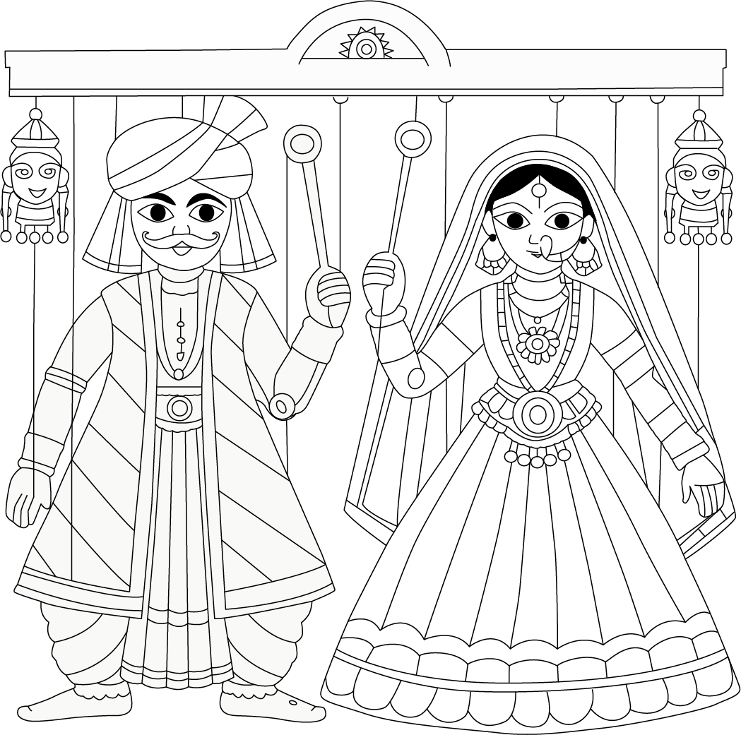 Puppet Show Colouring Page | Free Colouring Book for Children