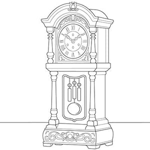 coloring pages of a clock