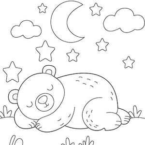 printable coloring pages of sleepy bear