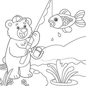 fishing with dad coloring pages