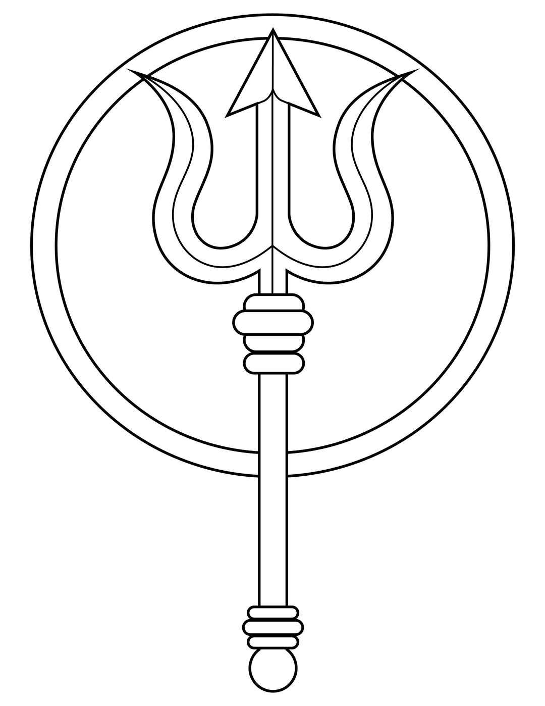 Trishul Coloring Page – Fun Free Printable for Children