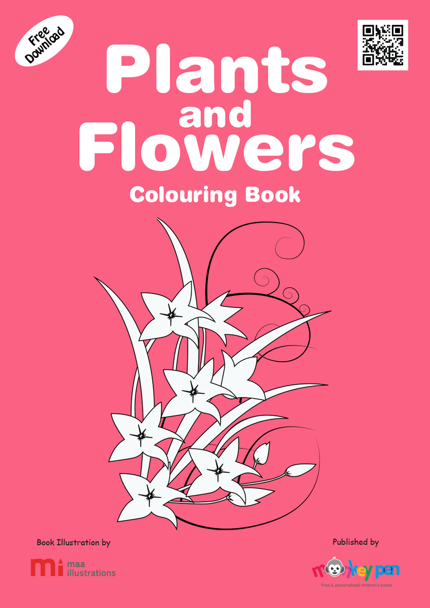 Printable Plants and Flowers Coloring Book PDF