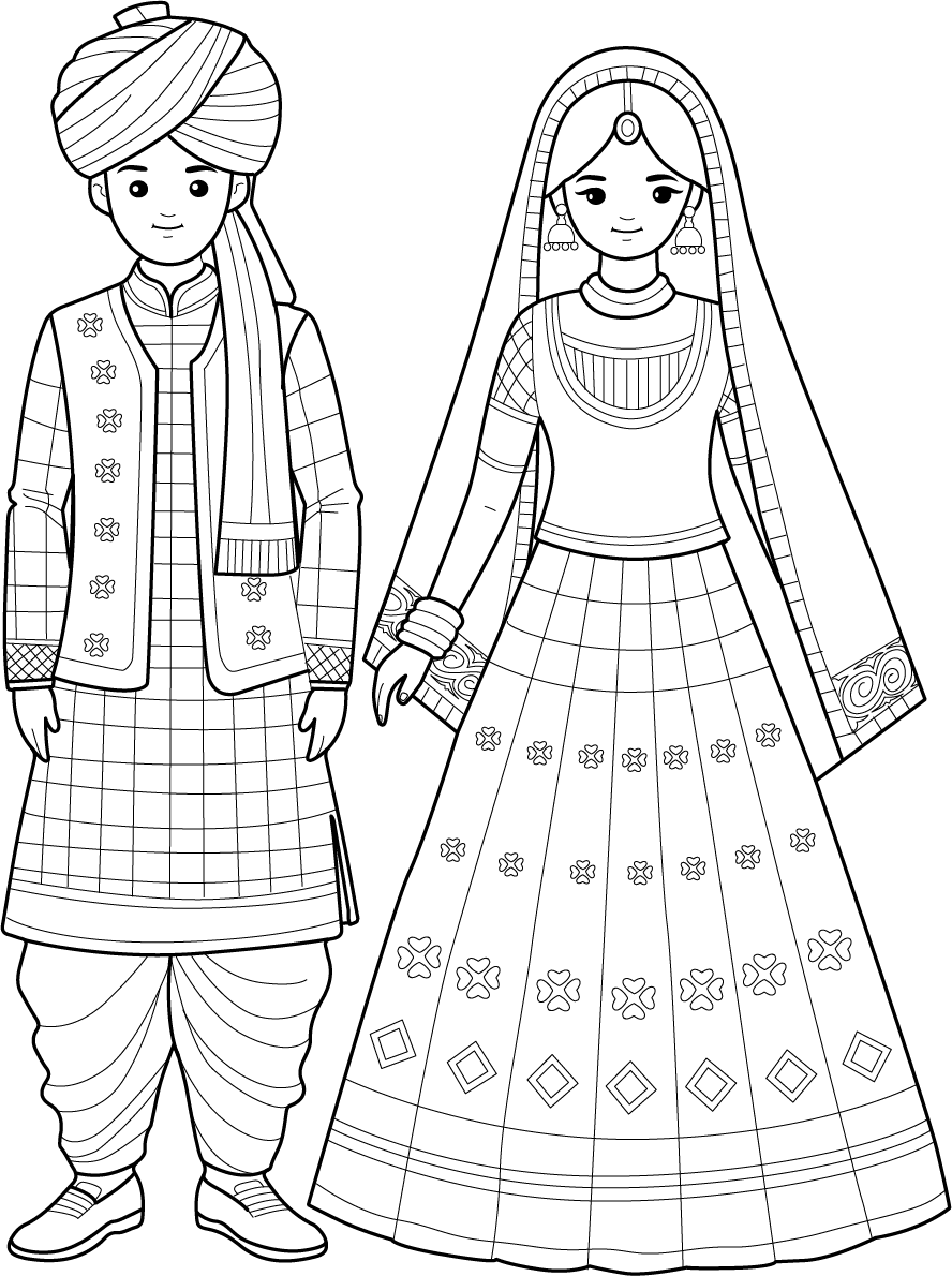 Printable Rajasthan Coloring Book PDF – Free Download