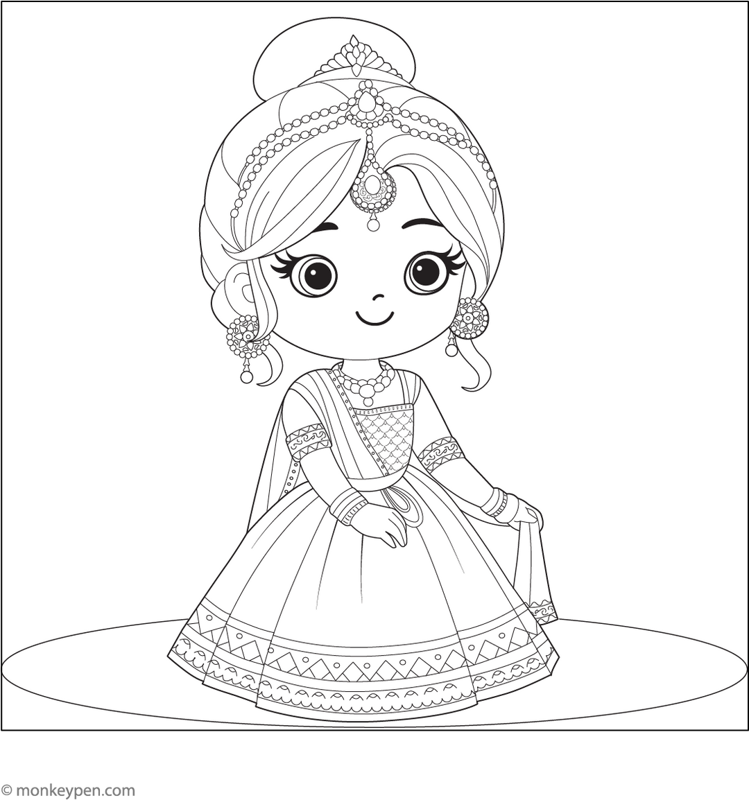Free Princess Coloring Pages | Printable Princess Sheets PDF