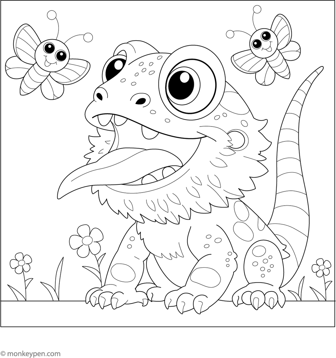 Free Bearded Dragon Coloring Book PDF | Download