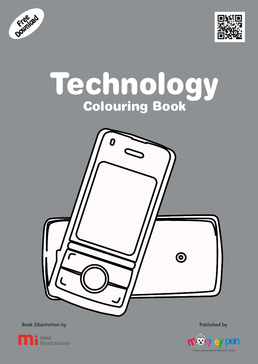 Technology Coloring Book for Kids