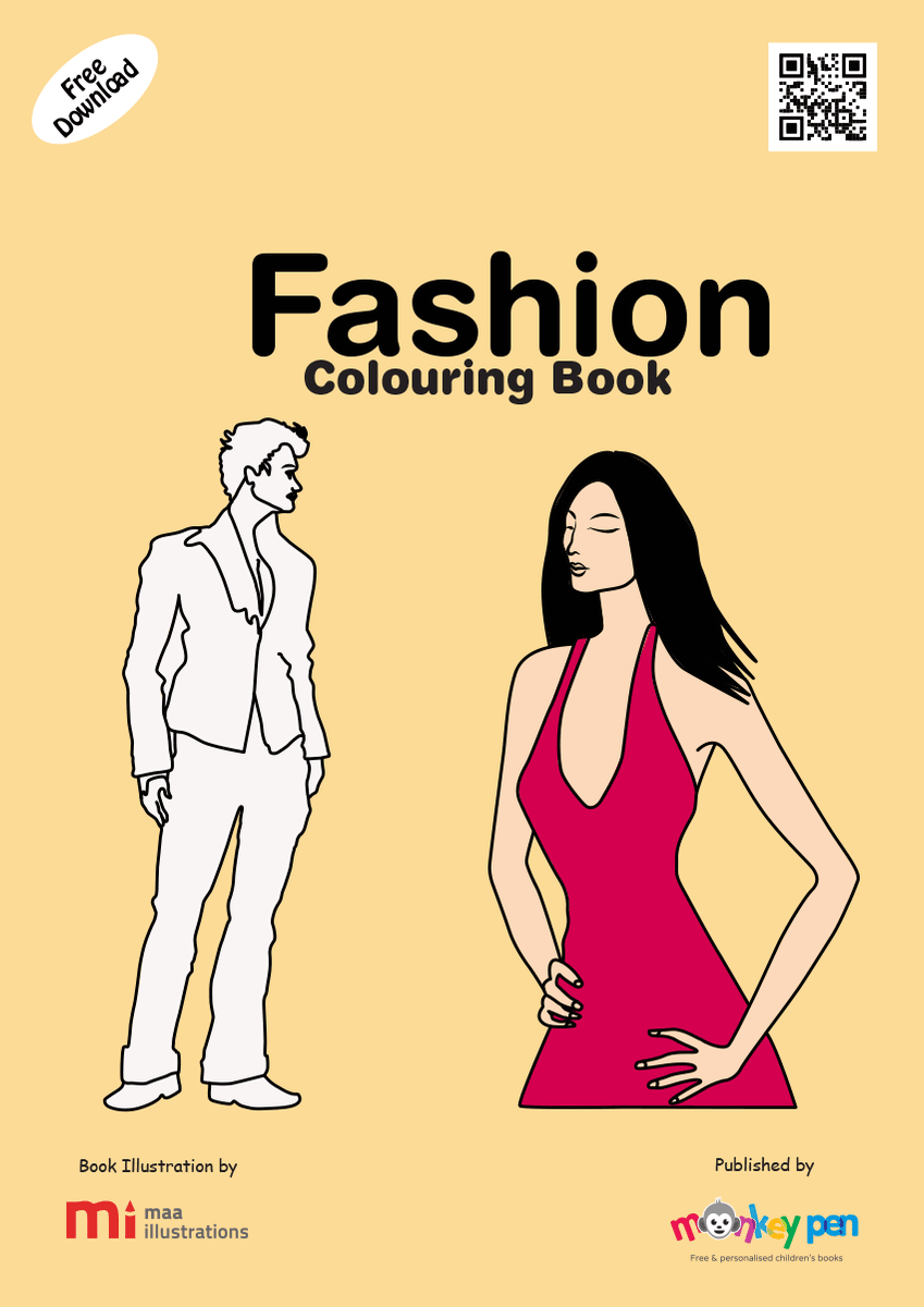Fashion Coloring Book – Printable Pages for Instant Download