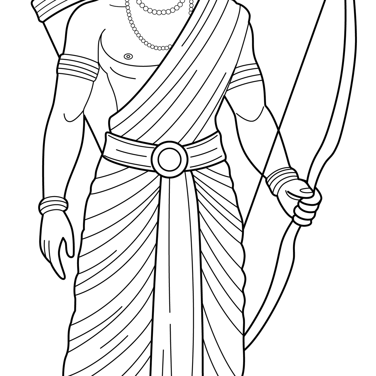 Lord Rama Coloring Page – Spiritual and Fun Printable for Kids