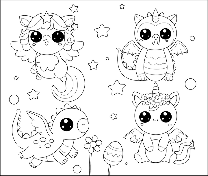 Kawaii Coloring Book – Free Printable PDF for Kids