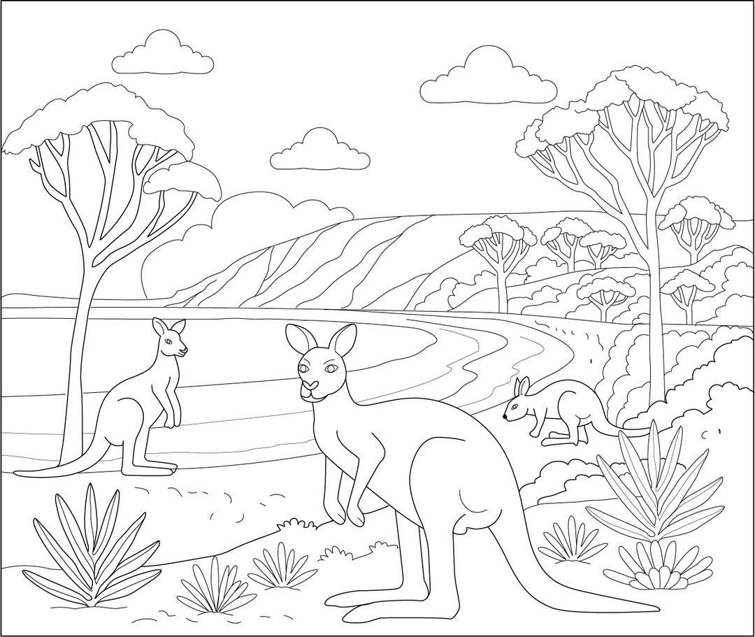 Australia Coloring Book – Instant Digital Download for Kids