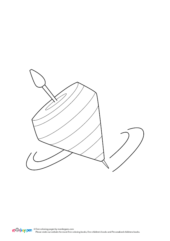 Spinning Toy Coloring Page – Printable Sheet for Kids