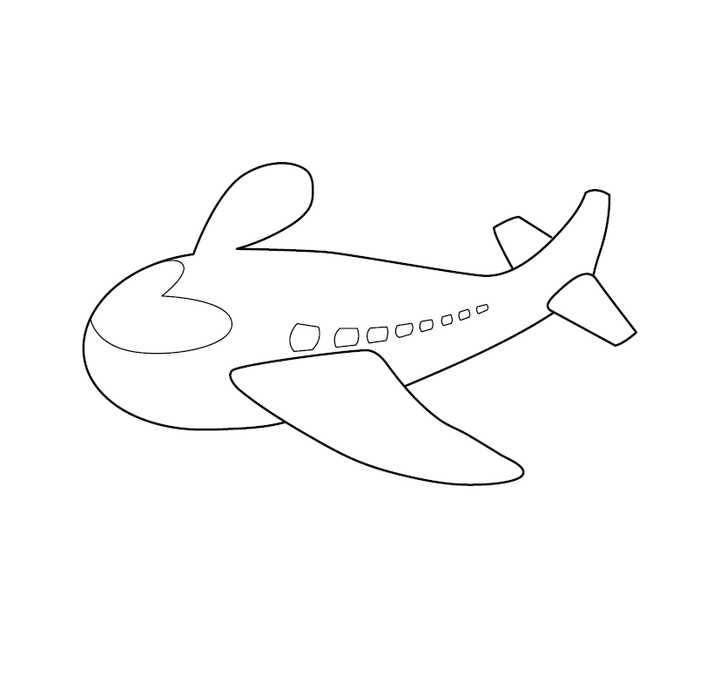 Free Printable Airbus Coloring Image for Kids Fun