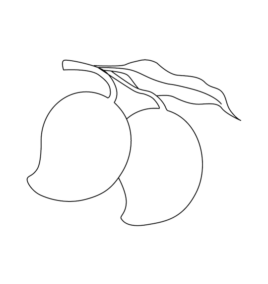 Mango Coloring Page – Free Printable PDF for Kids