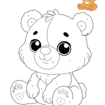 Teddy Bear Color by Number Sheet – Free Coloring Page PDF