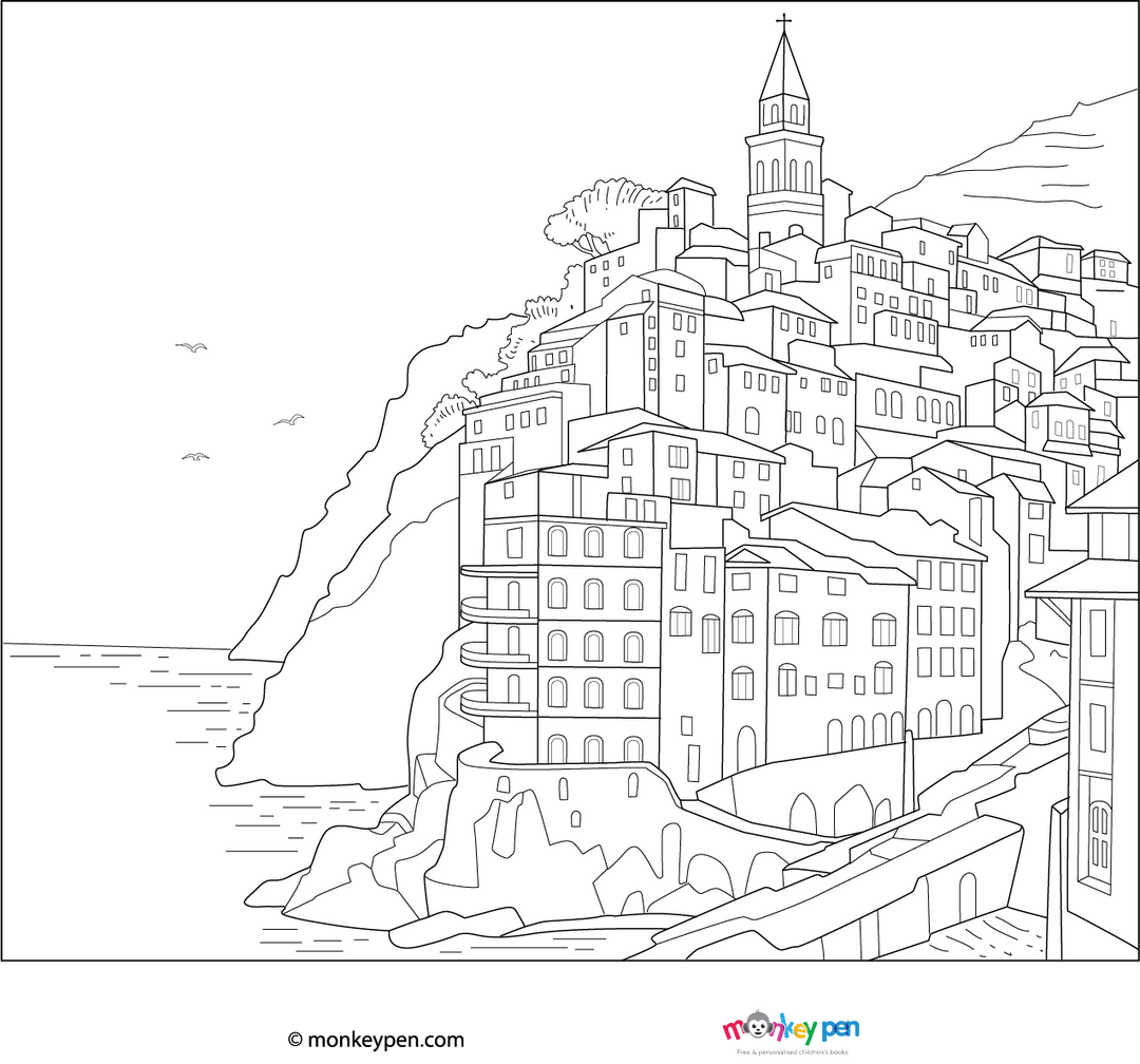 Italy Coloring Pages – Free Printable Landmarks for Kids