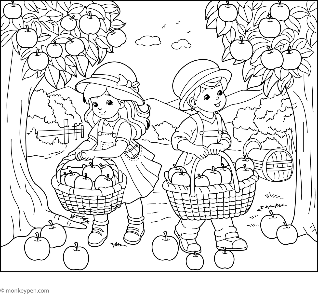 Free Downloadable Autumn Coloring Book