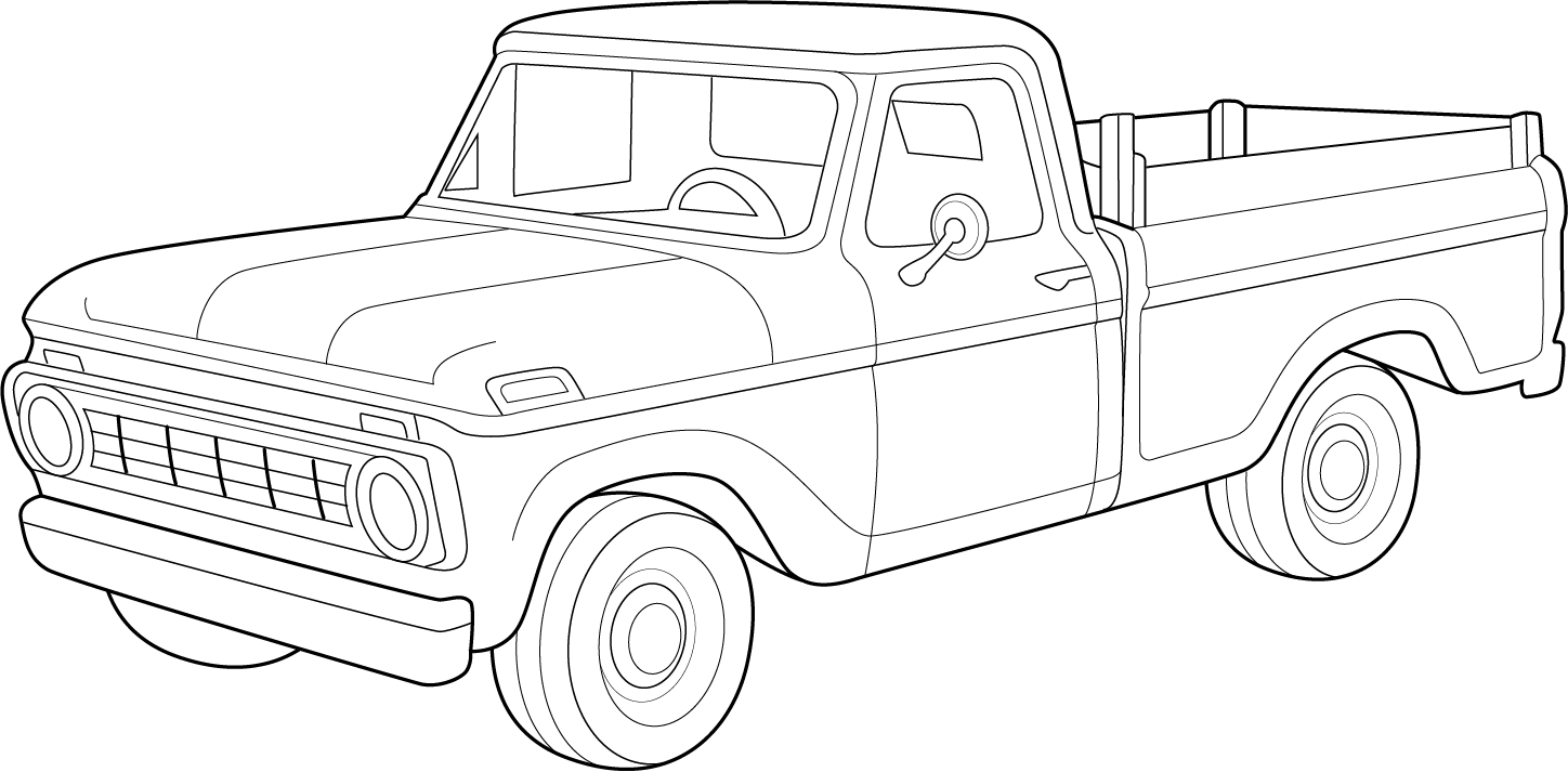 pickup truck coloring book