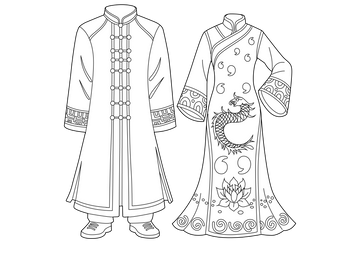 Chinese Coloring Book - Downloadable Free Printable PDF