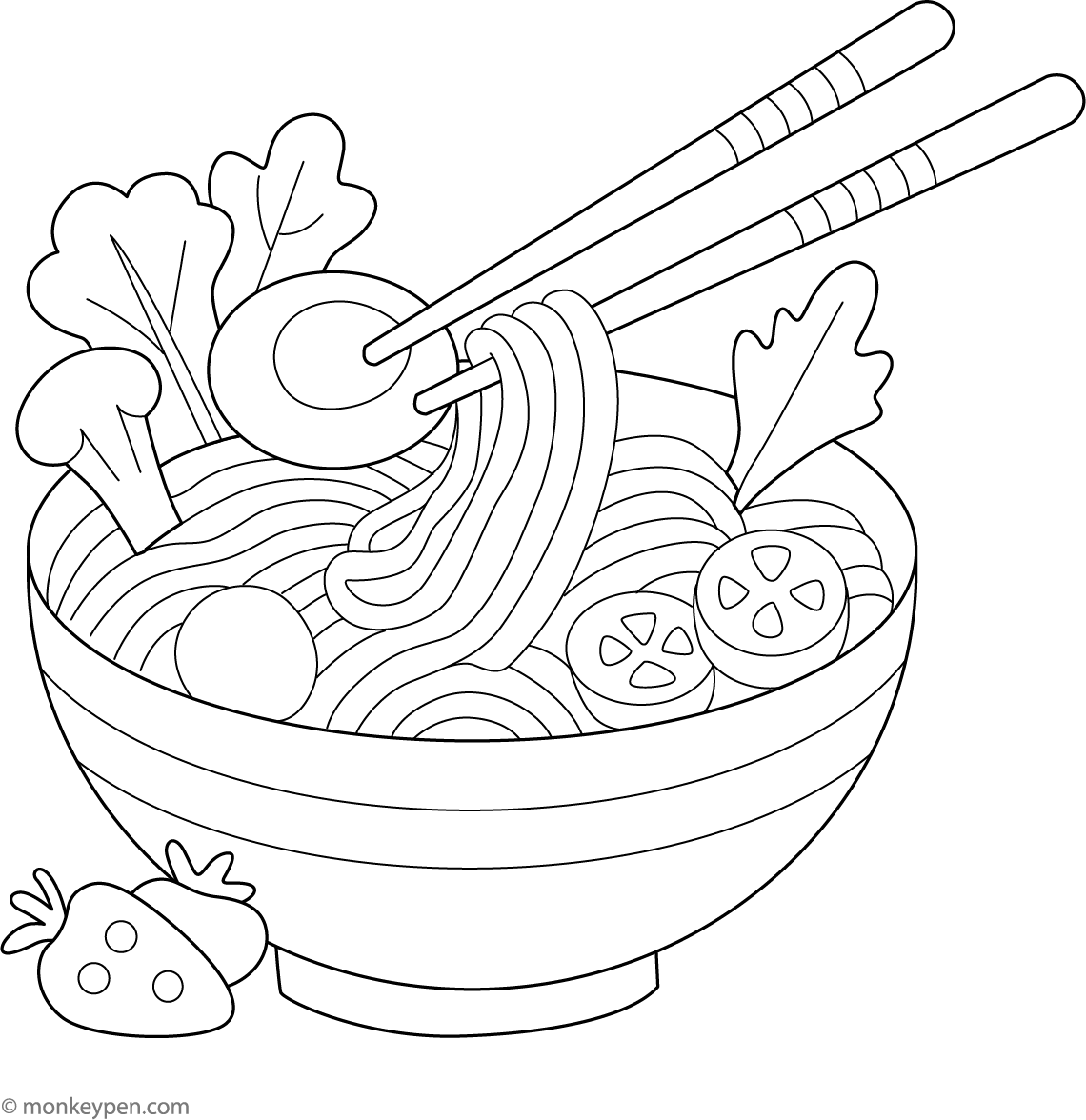 Noodles Coloring Page – Free Printable PDF for Kids