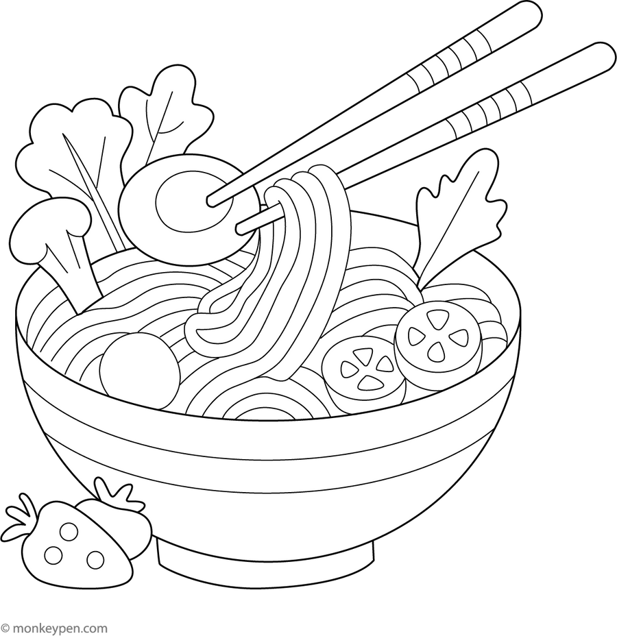 Noodles Coloring Page – Free Printable PDF for Kids