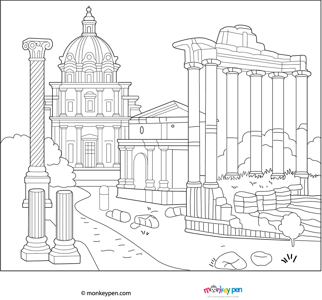 Italy Coloring Book – Instant Download
