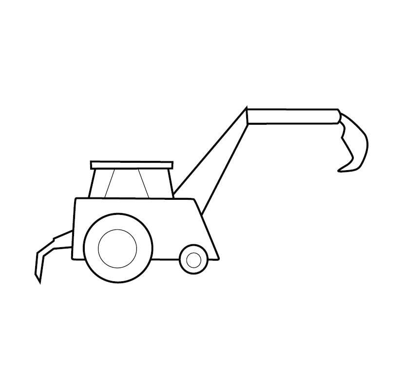 Digger Excavator Coloring Picture