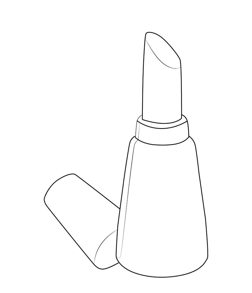 Lipstick Coloring Page – Free Printable PDF for Kids