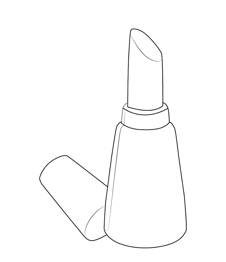 Lipstick Coloring Page – Free Printable PDF for Kids
