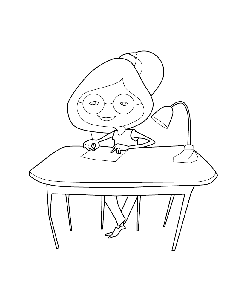 Free Kids PDF - Action Words Coloring Page Printable