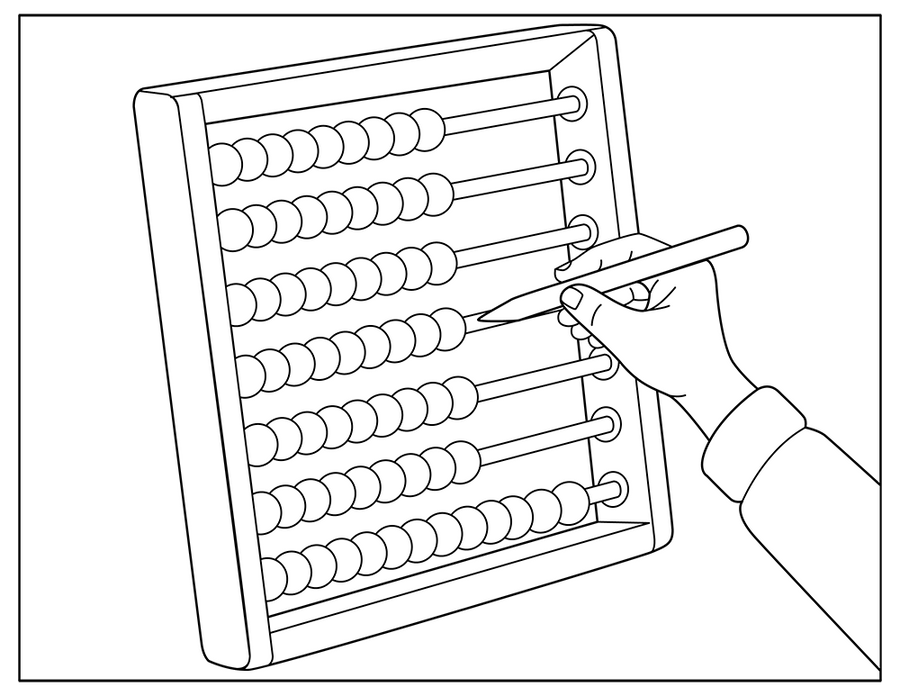 Free Printable Abacus Coloring Page