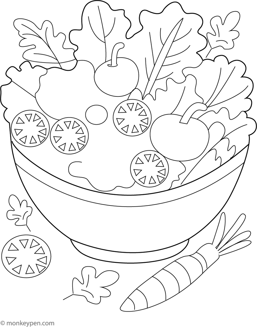 Free Food Items Coloring Book | Printable Fun for Kids