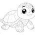 Turtle Color by Number Printable – Printable PDF for Kids