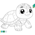 Turtle Color by Number Printable – Printable PDF for Kids