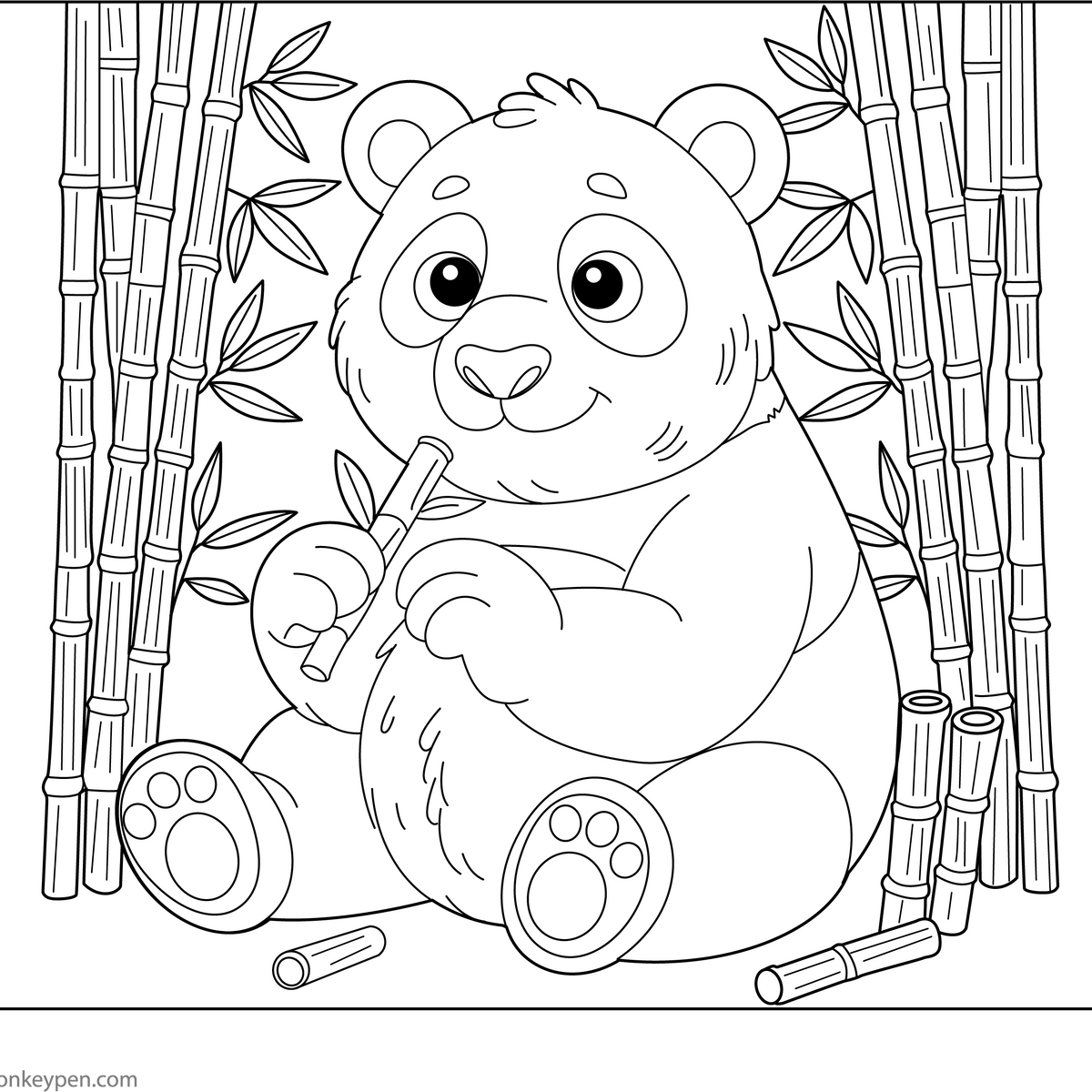 Giant Panda Coloring Page – Free PDF for Kids to Print