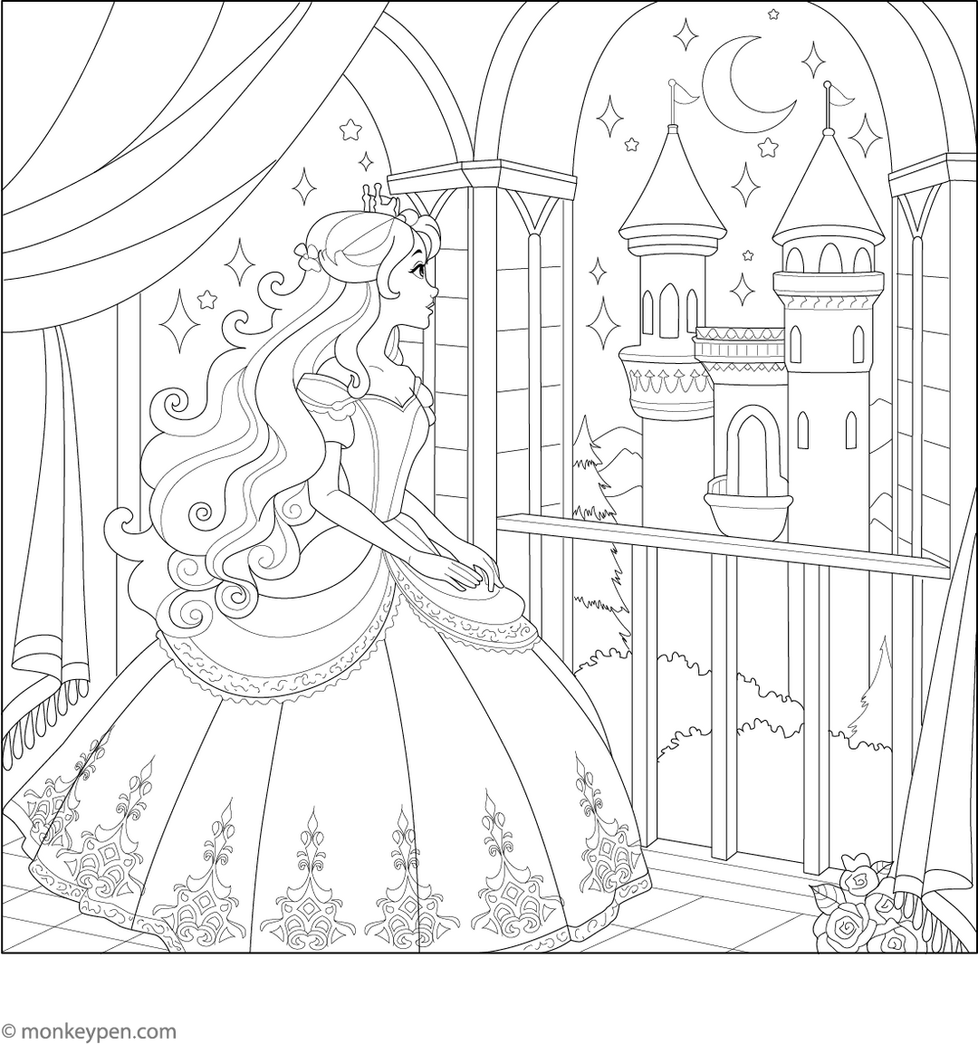 Princess Coloring Book | Magical Printable Pages for Kids