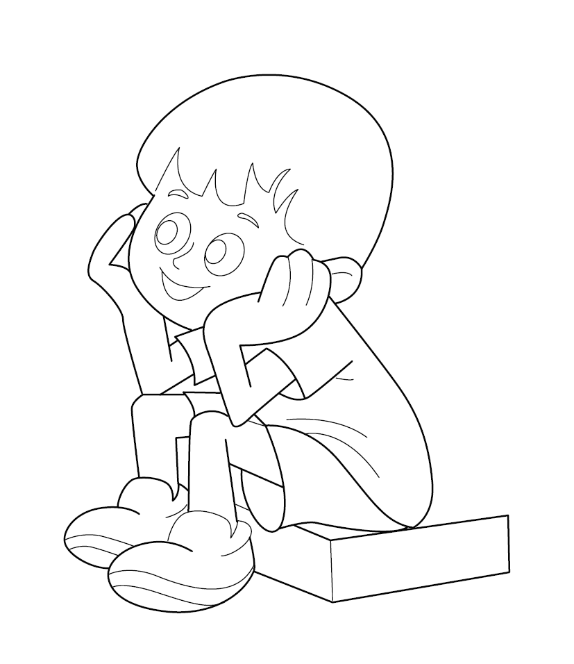 Action Words Coloring Page – Free Printable PDF for Kids