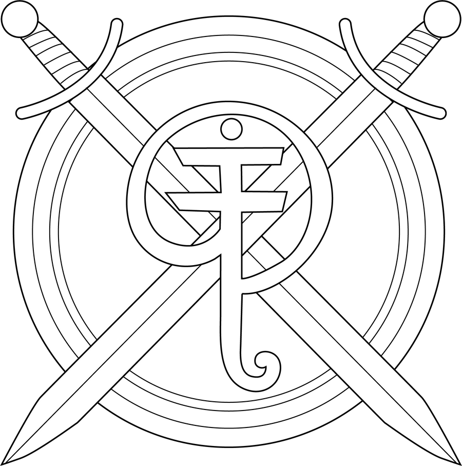 Khanda Symbol Coloring Page For Children