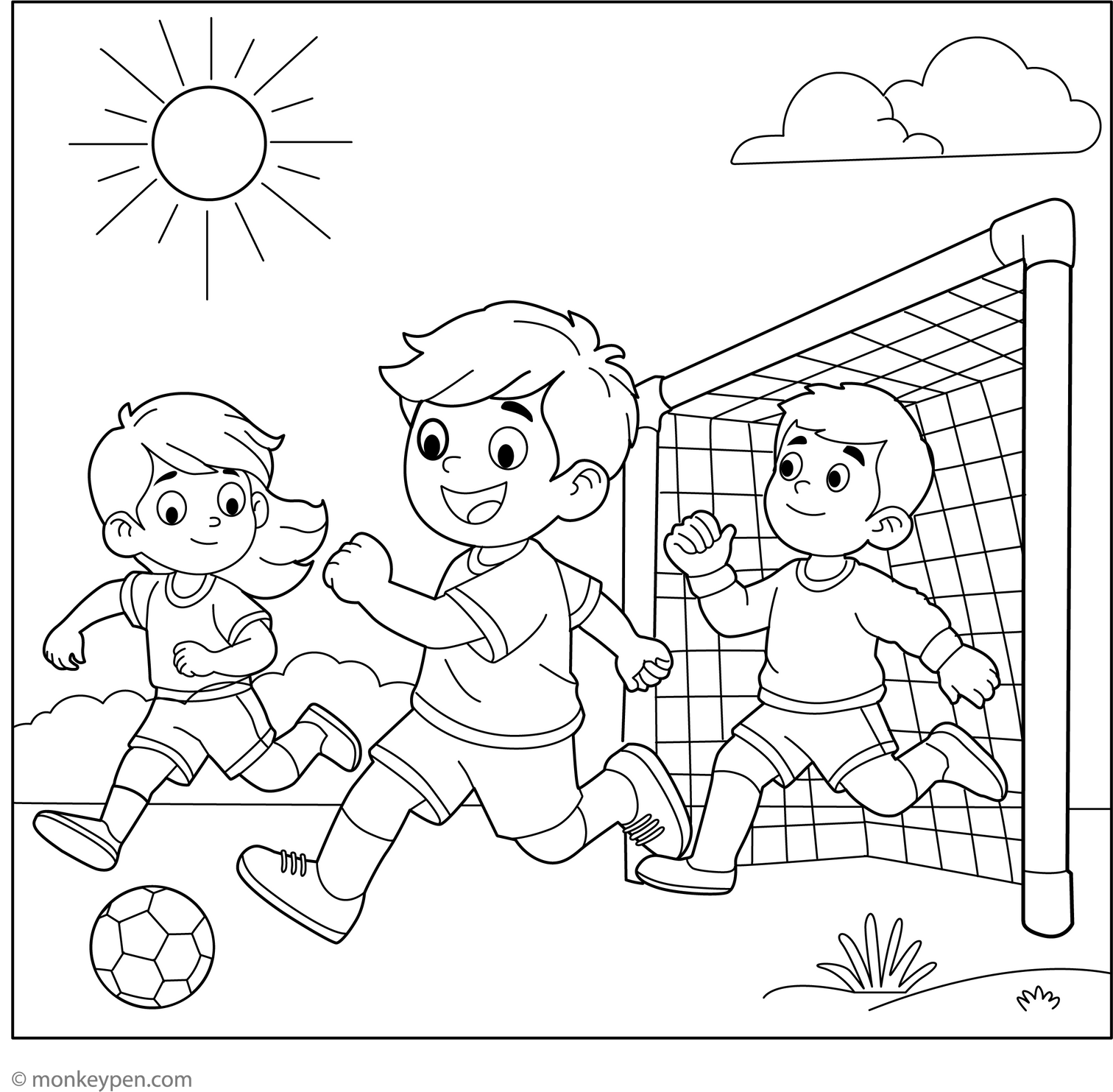 Football Coloring Page – Exciting Sports Fun for Kids