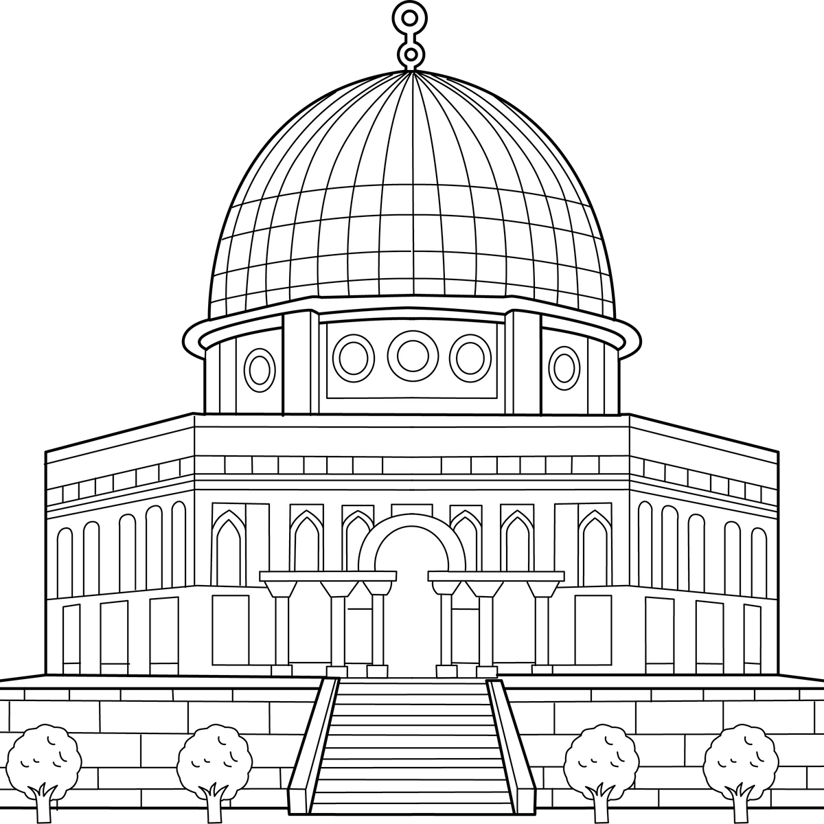 Dome Of The Rock Coloring Page