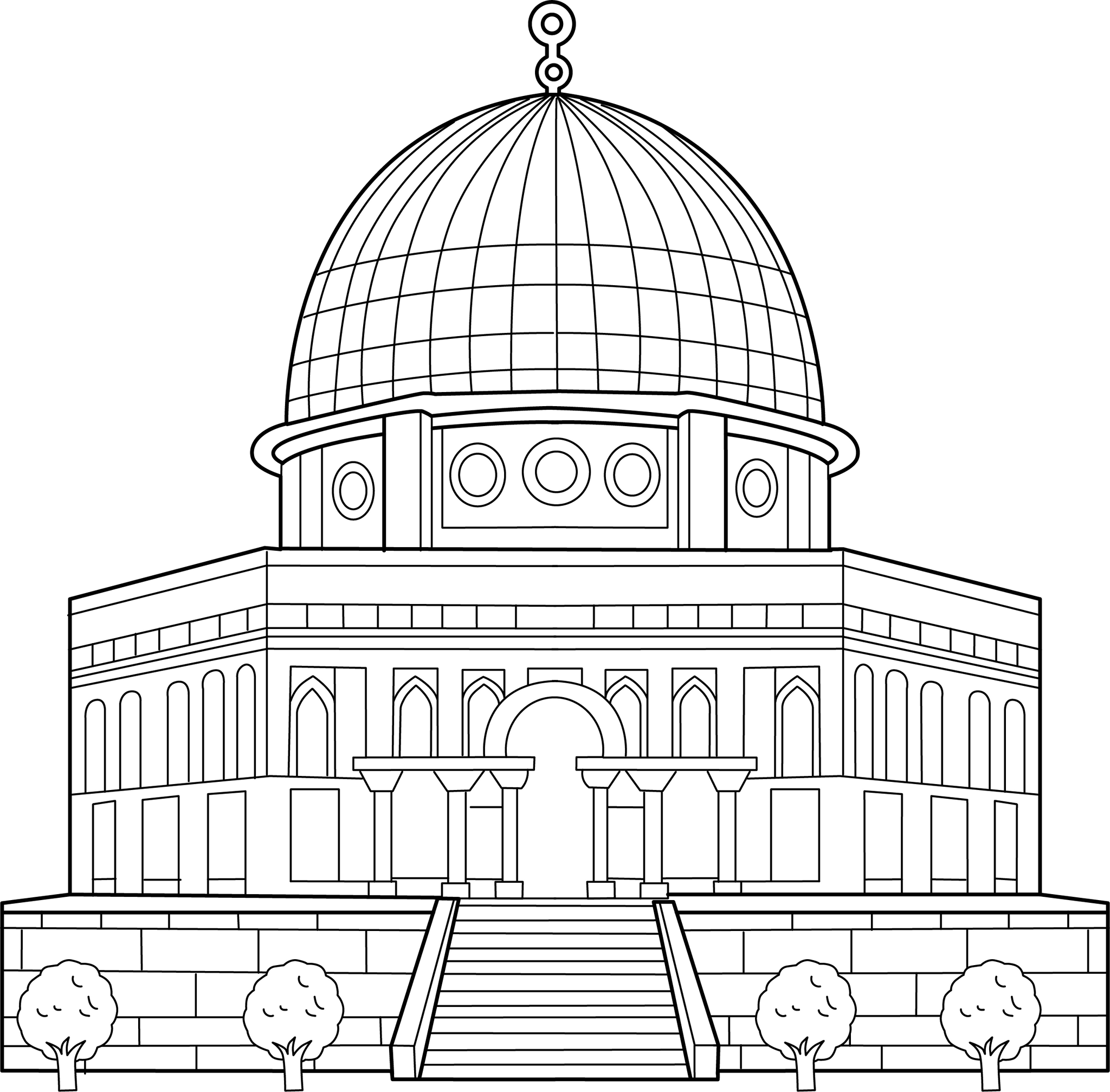 Dome Of The Rock Coloring Page