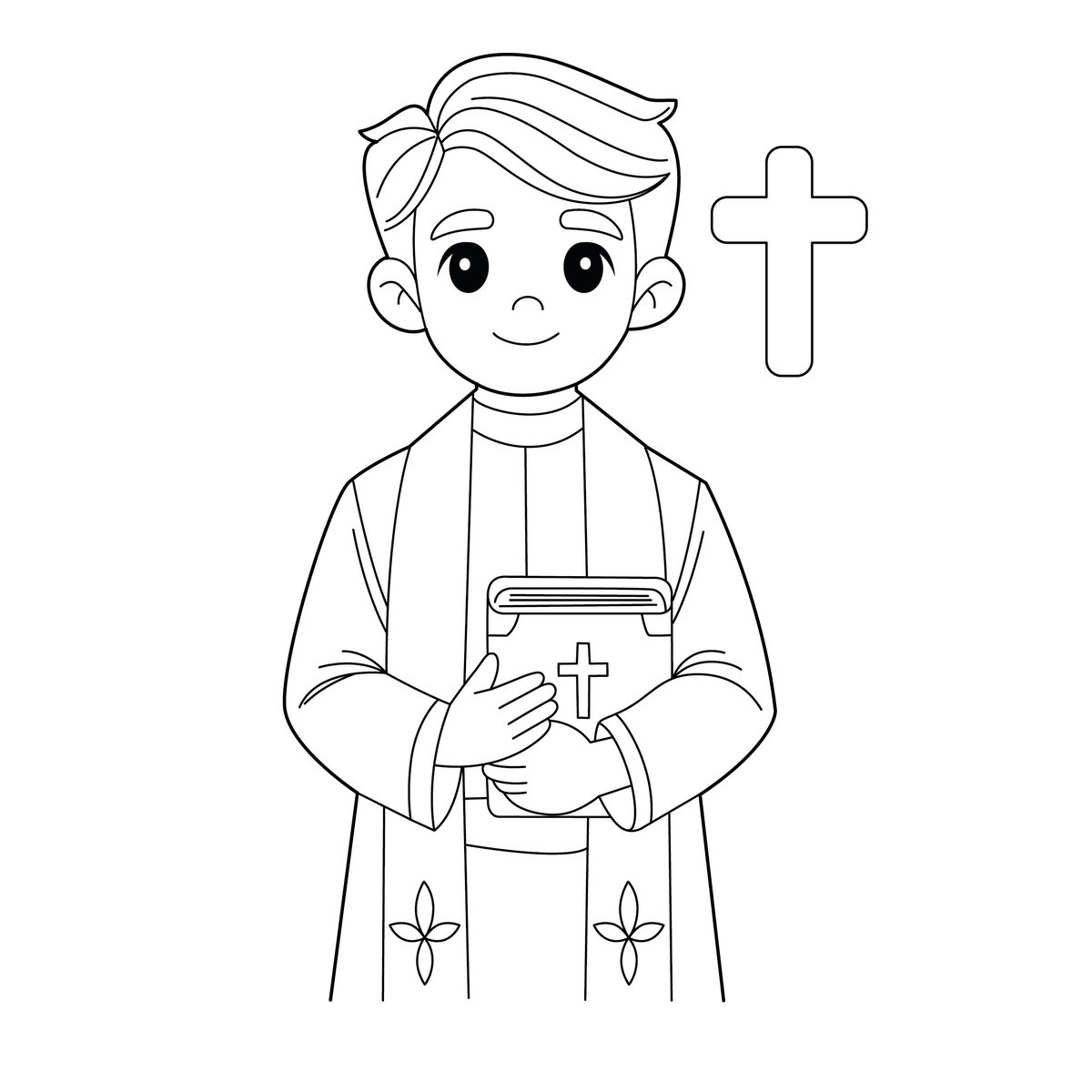 Priest Coloring Page - Free Coloring Page PDF