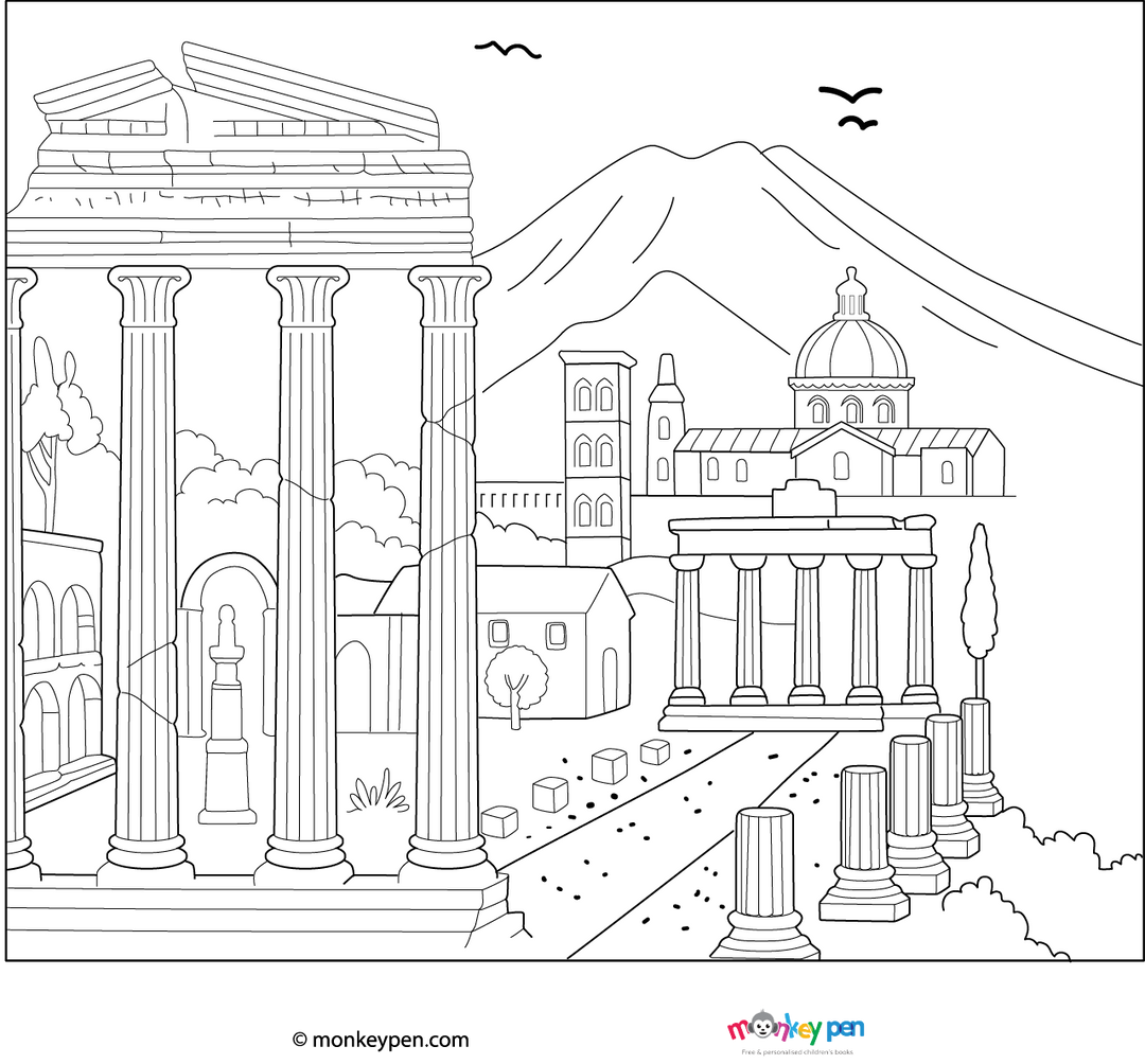 Italy Coloring Pages – Free Printable Landmarks for Kids