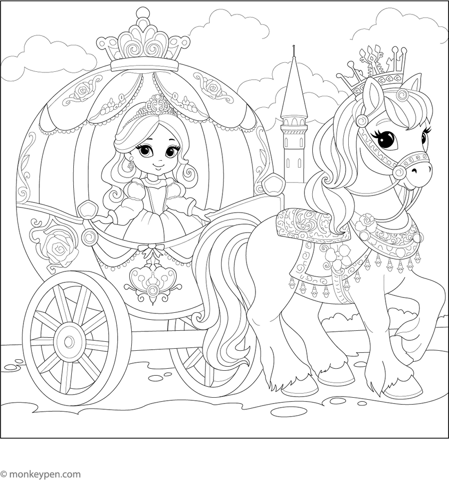 Princess Coloring Book | Magical Printable Pages for Kids