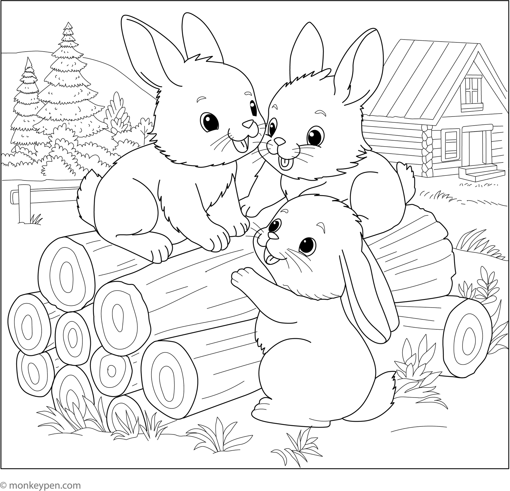 Rabbit Coloring Book – Fun Downloadable Coloring Sheets