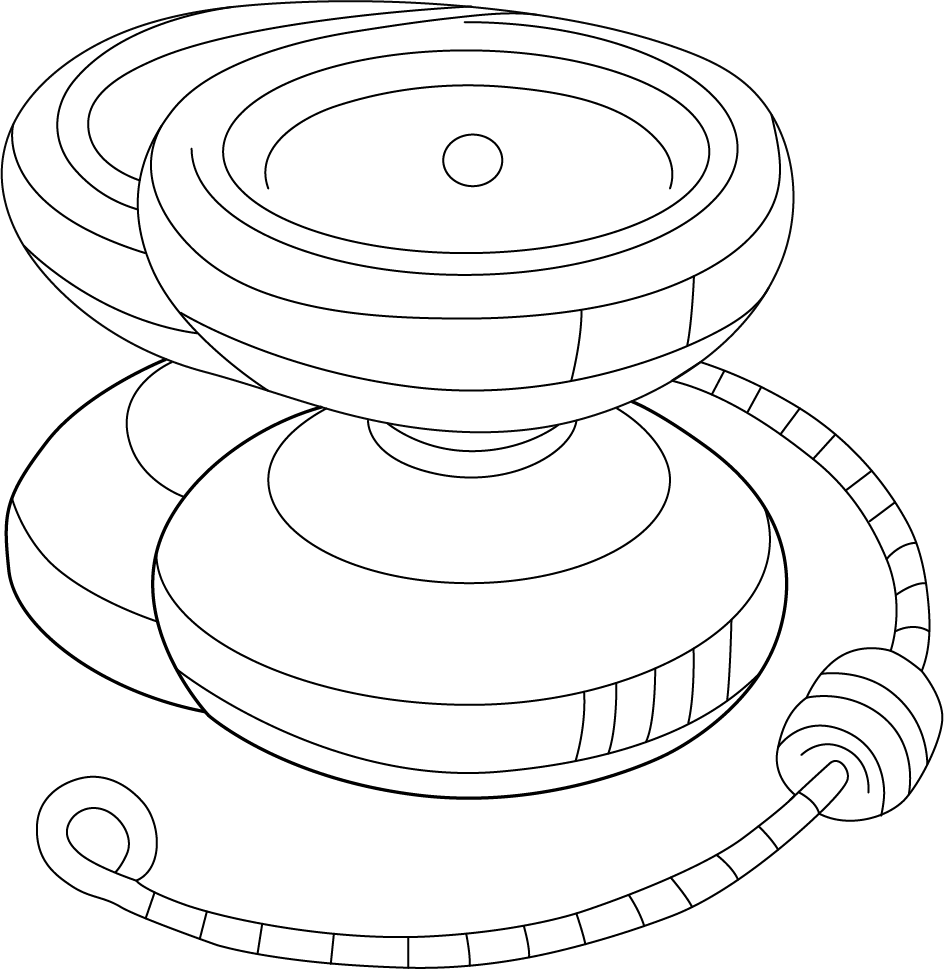 Yoyo Toy Coloring Page – Fun and Playful Printable for Kids