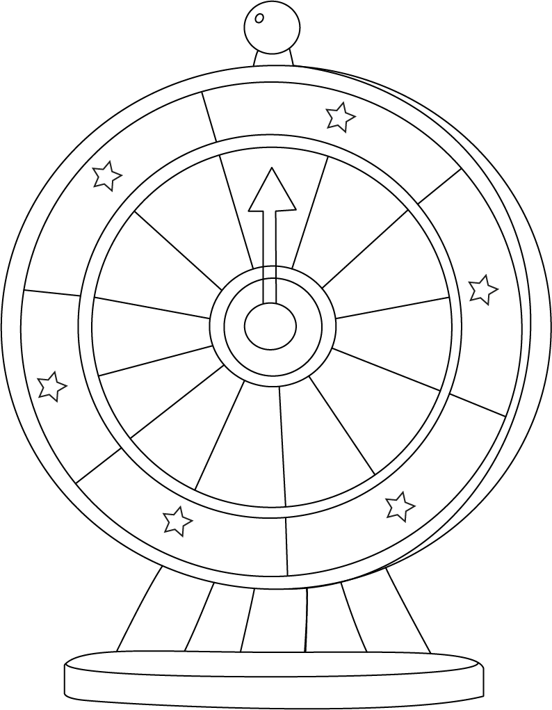 Spinning Wheel Coloring Page – Free Printable PDF for Kids
